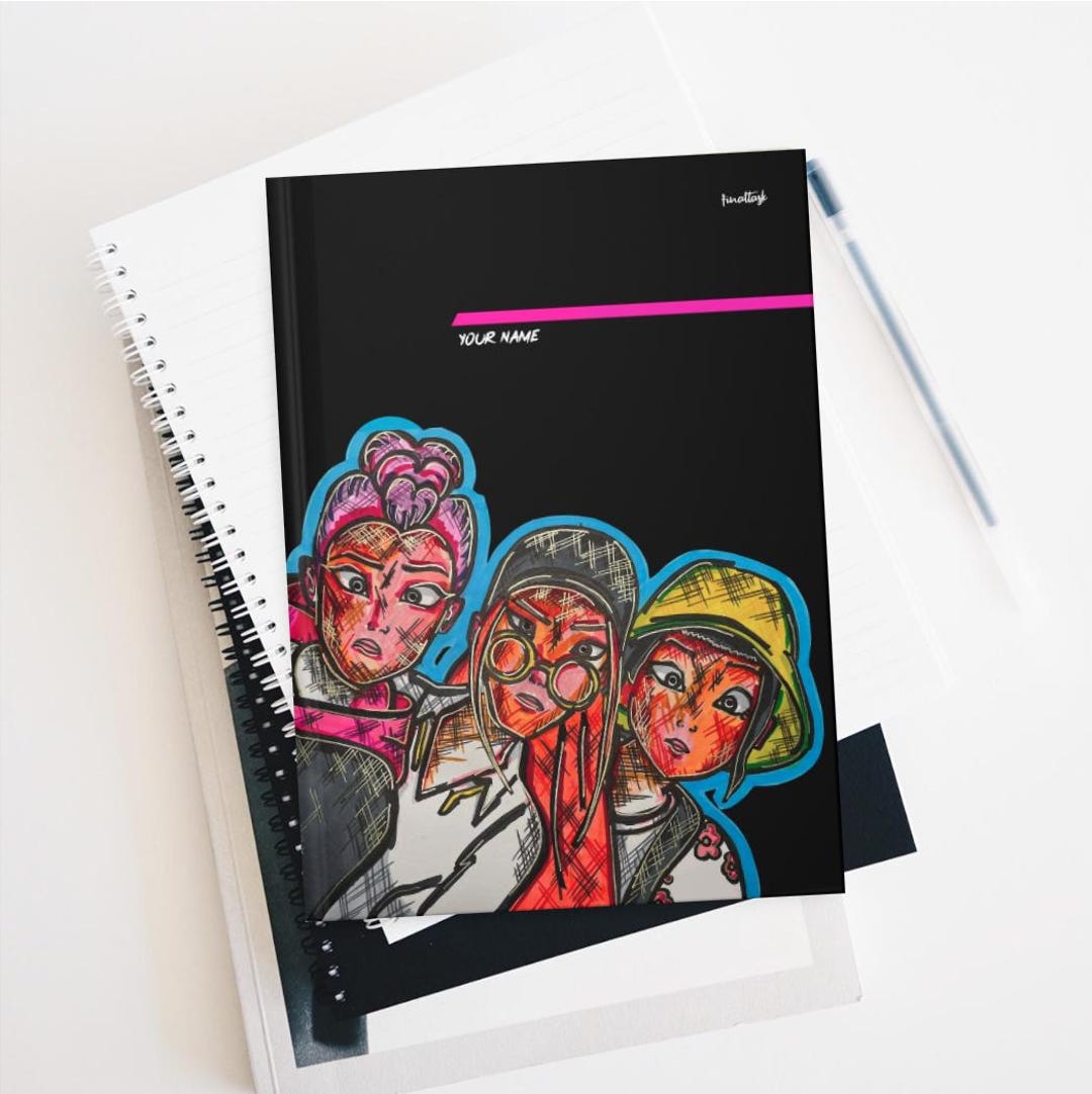 Hardcover Lined Journal Matte Demon Hunters K-pop Personalised Song ...