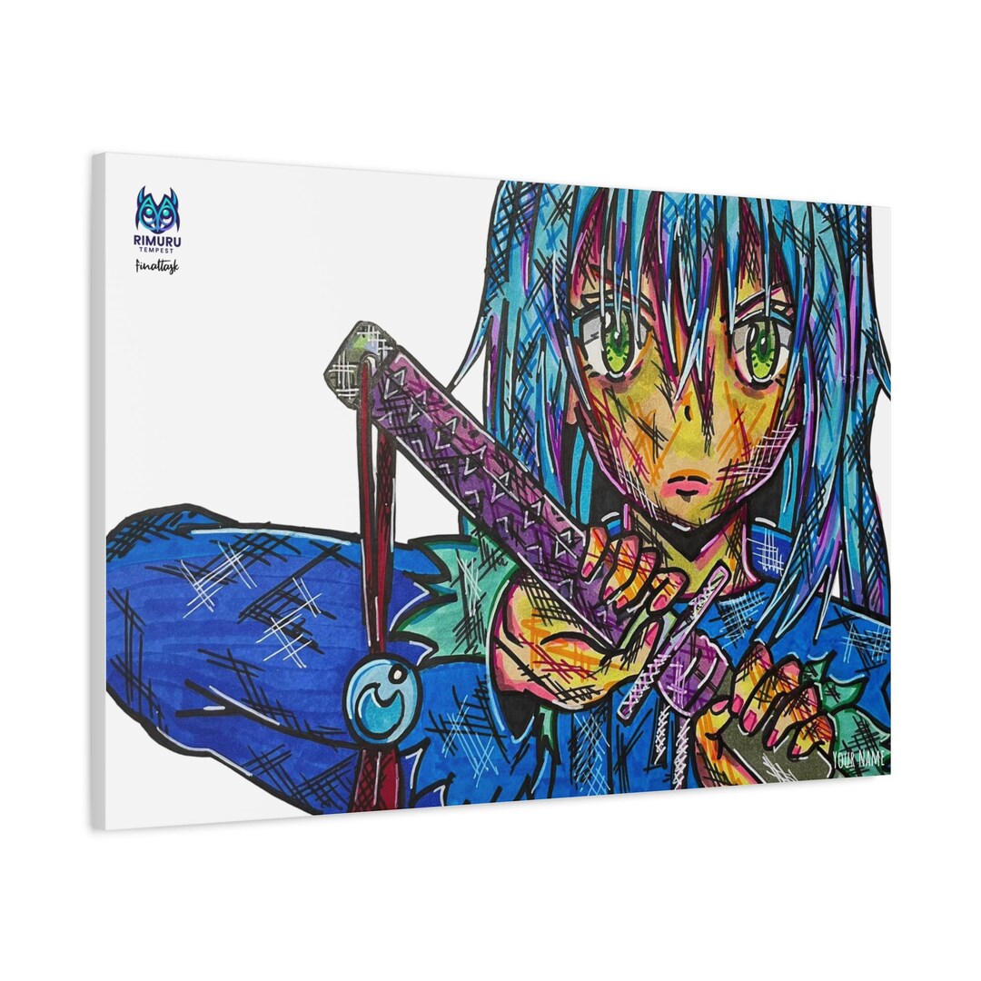 Reincarnated as a Slime Sword Samurai Rimuru Tempest Wall Art for ...