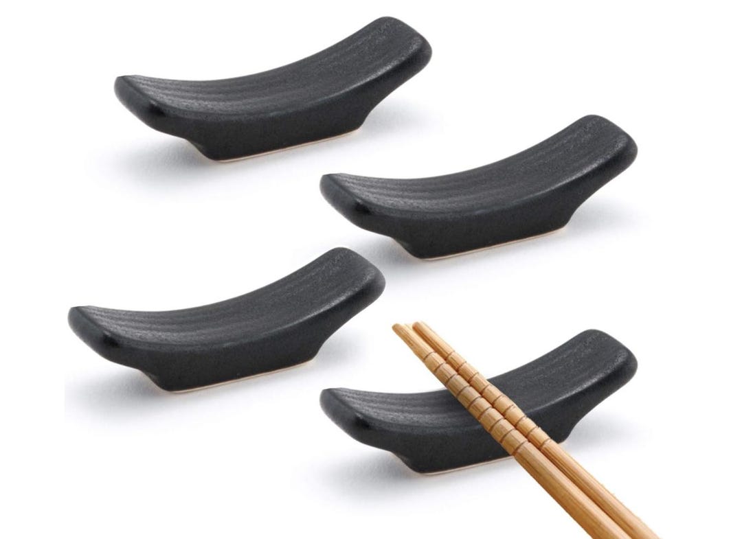Pair of Chopstick Rests (porcelain Black) - Etsy