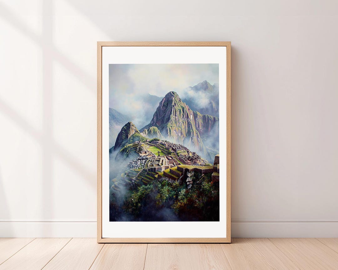 Machu Picchu Painting, Digital Download, Peru Landscape Painting ...