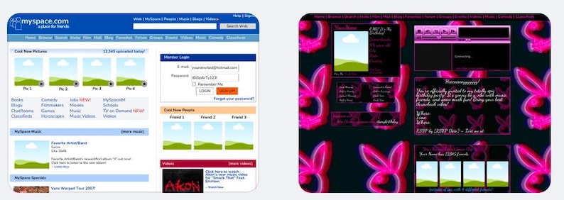 Birthday Invitation - Myspace Inspired Template | Throwback Nostalgia ...