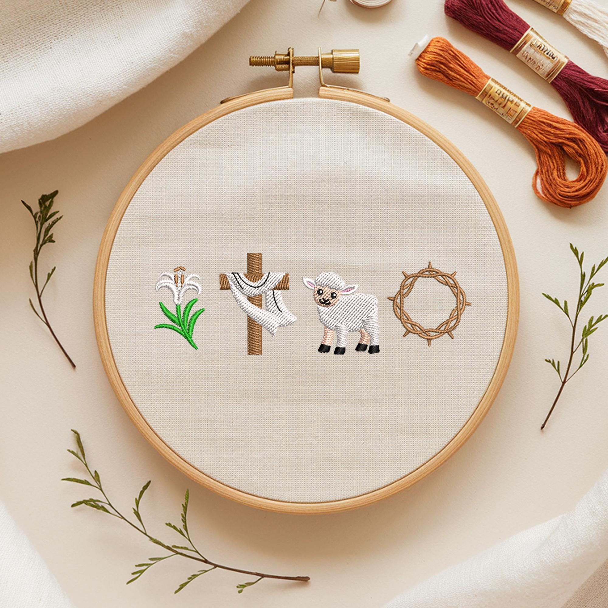 Happy Easter Embroidery Designs, Easter Bunny Embroidery Designs ...