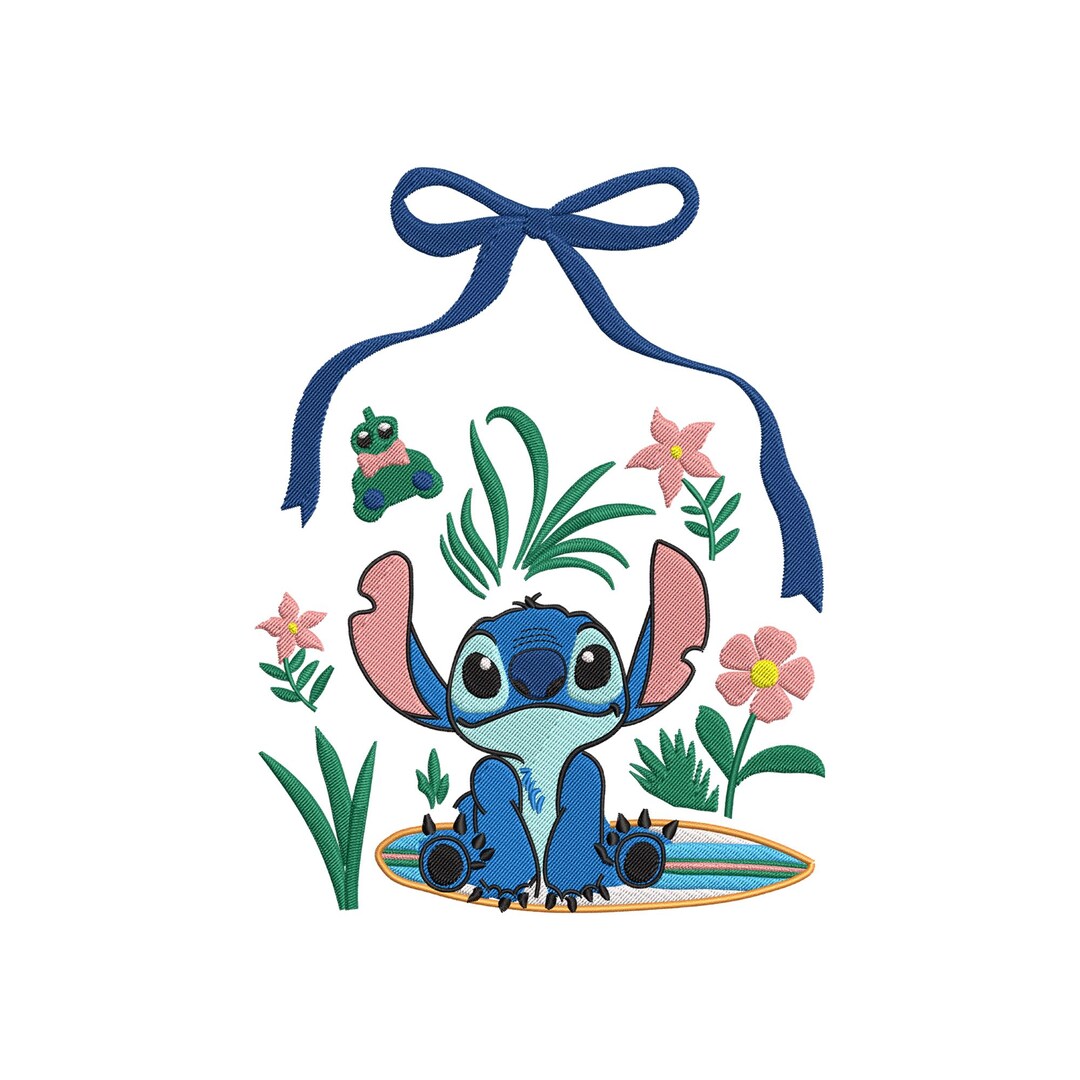 Stitch Embroidery Design, Cute Alien Embroidery, Digital Download ...
