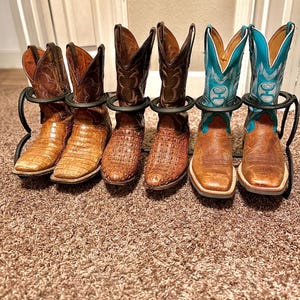 Custom Metal Horse Shoe Boot Rack - Etsy