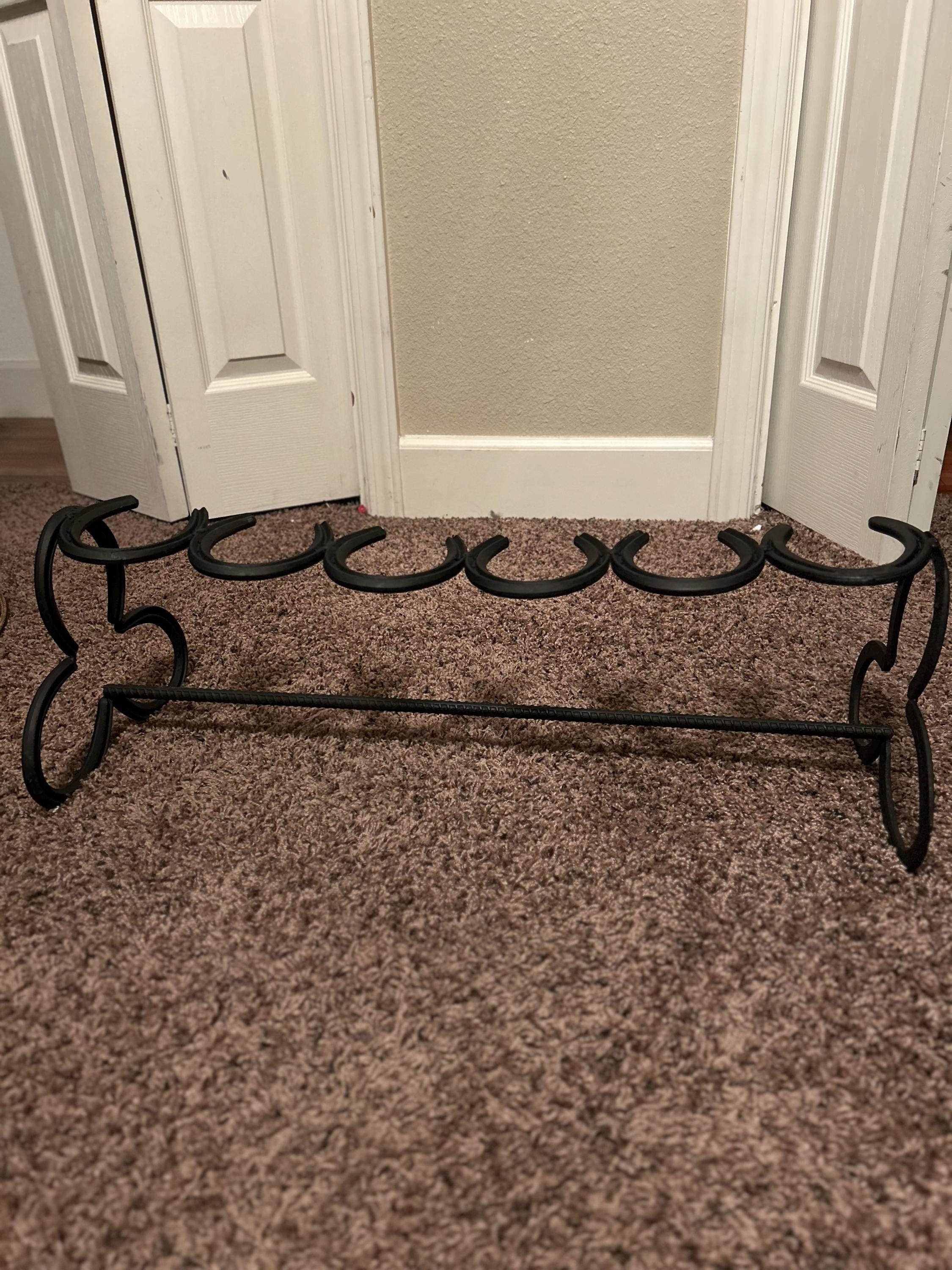 Custom Metal Horse Shoe Boot Rack - Etsy