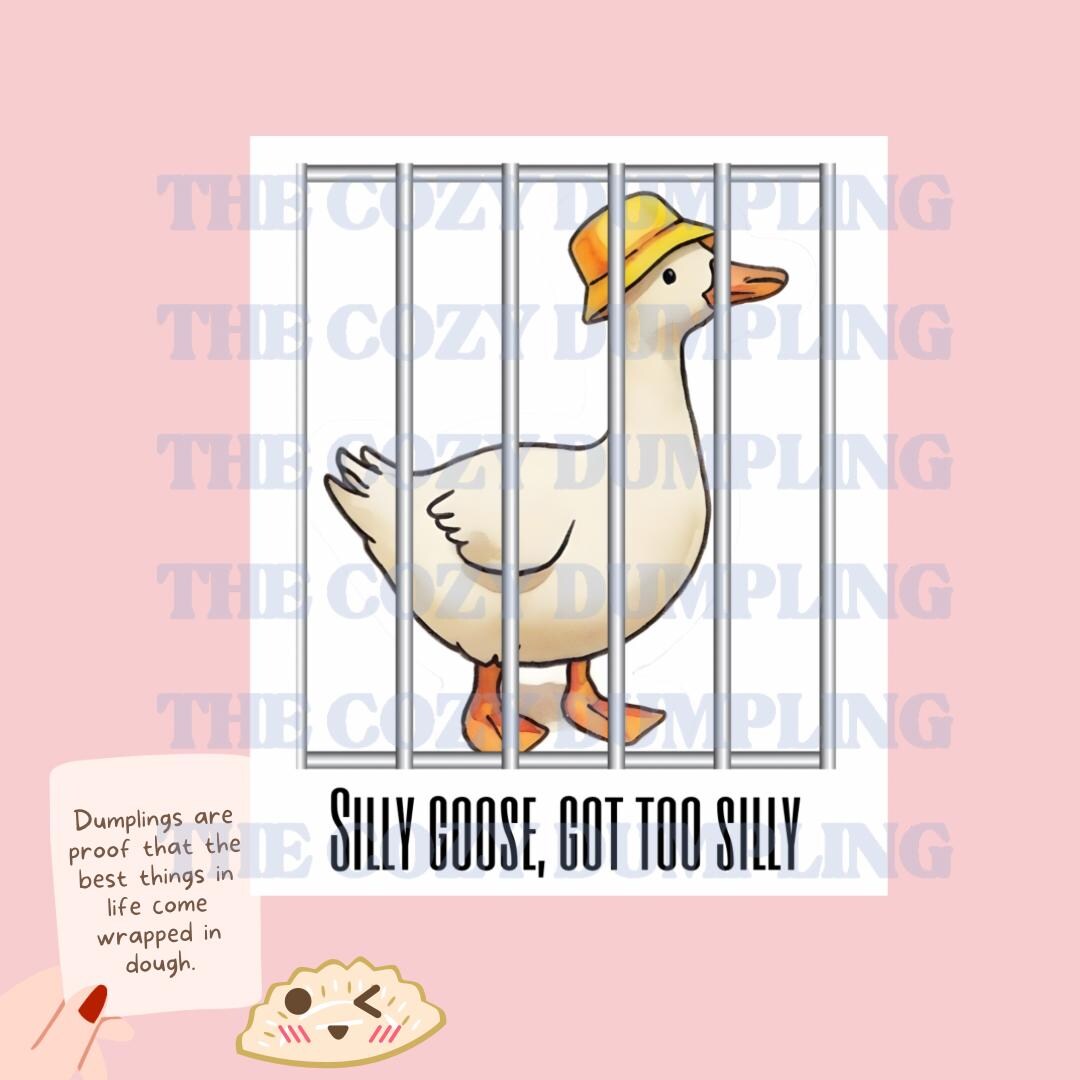 Too Silly Goose Digital Sticker – Jailbird Edition | Silly Goose, Got ...
