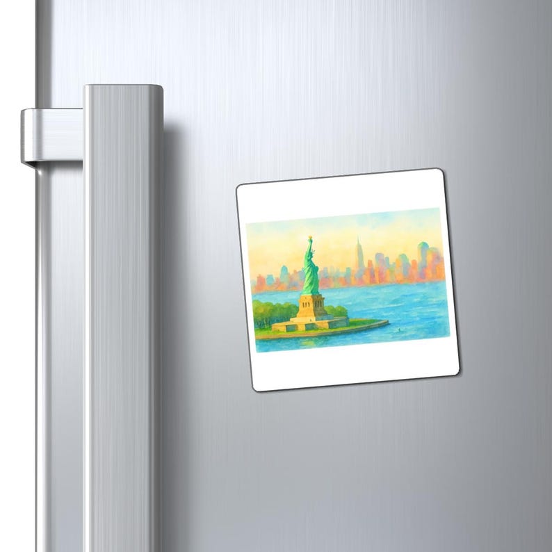 Statue of Liberty Watercolor PNG, NYC Skyline, Hudson River, Digital ...