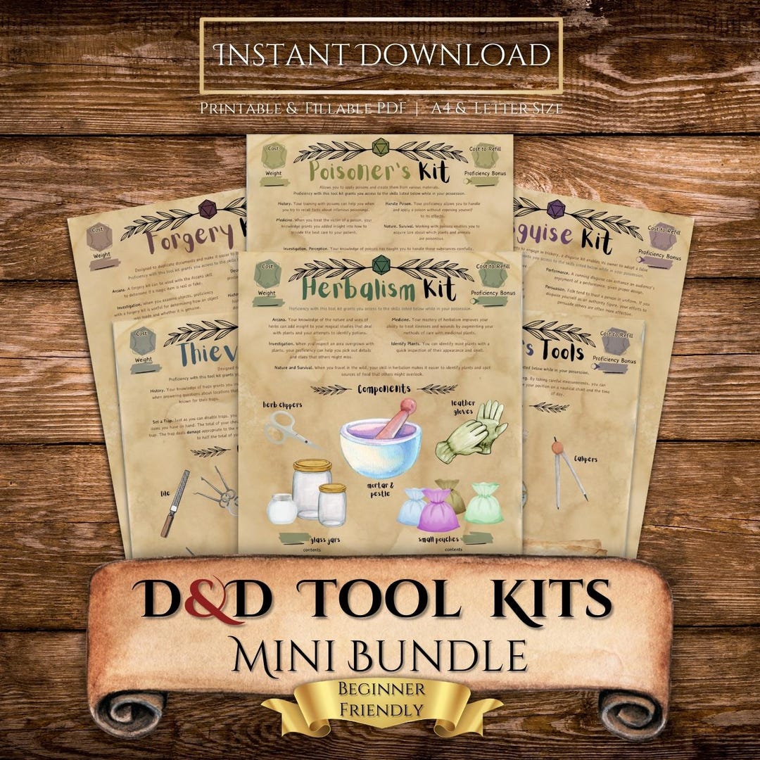 Dnd Tool Kit Mini Bundle; Dnd Printable for Dungeon Master, DM, or Player; Digital Download PDF ...