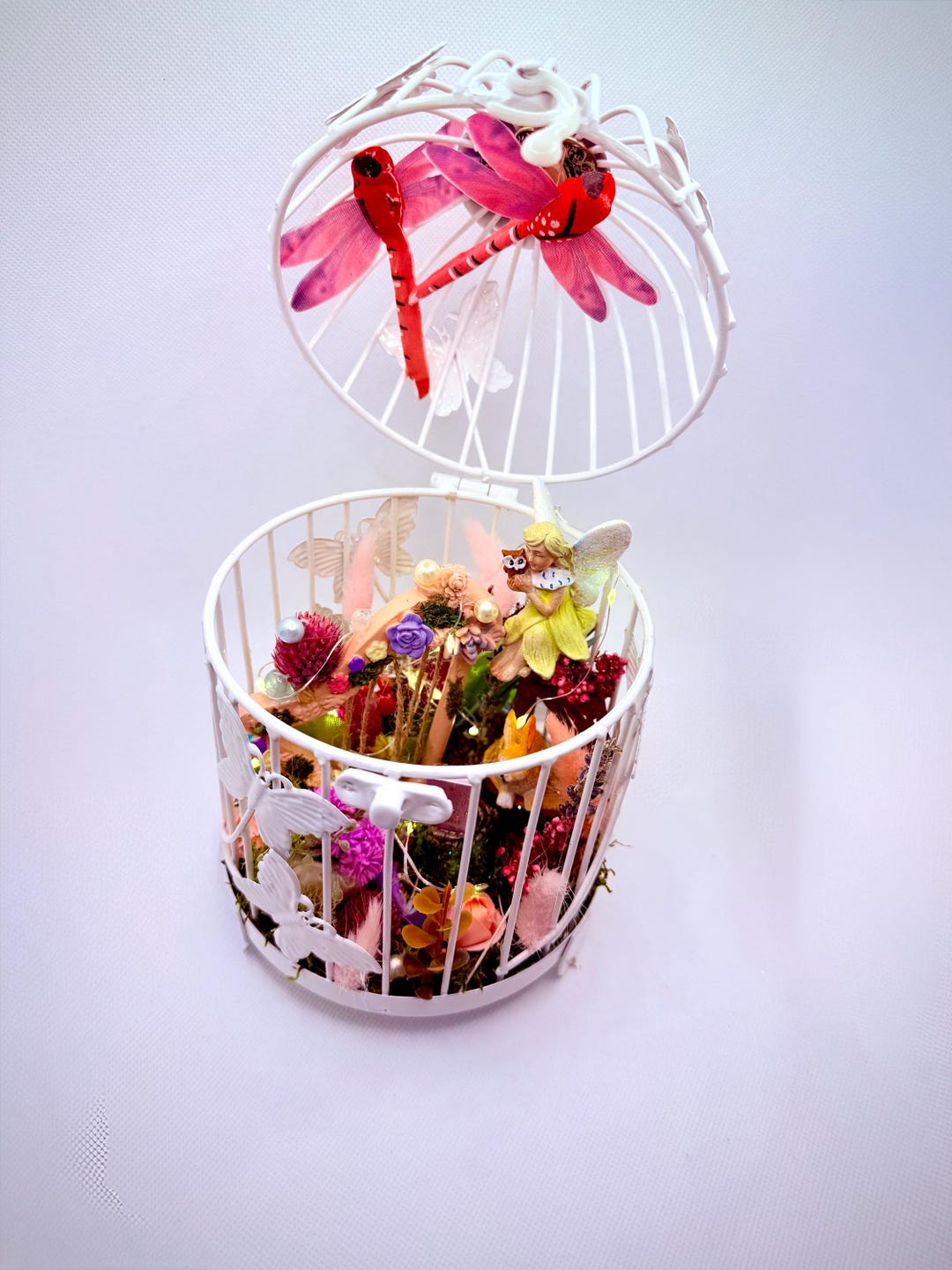 Whimsical Fairy Garden Cage – Enchanted Miniature Home for Fairies ...