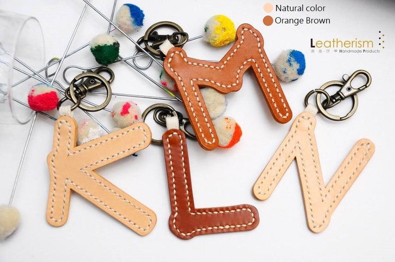 Leatherism Dap-dap-sew Genuine Leather Alphabet A-N Capital Letter ...