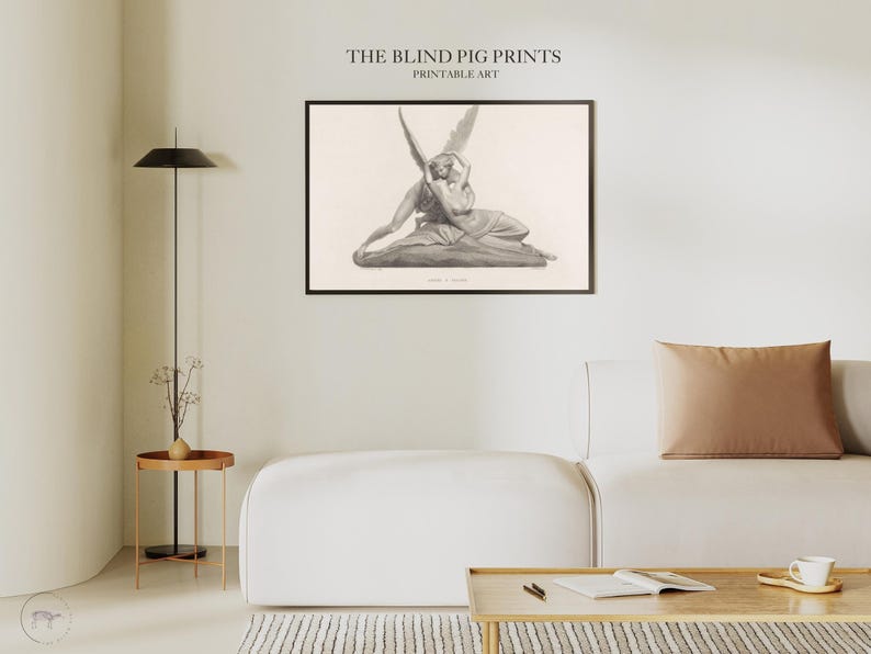 Cupid and Psyche Print | Hellenic Art Print | Vintage Art | Greek ...