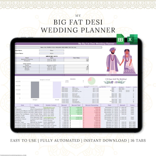 Muslim Planner Excel - Etsy