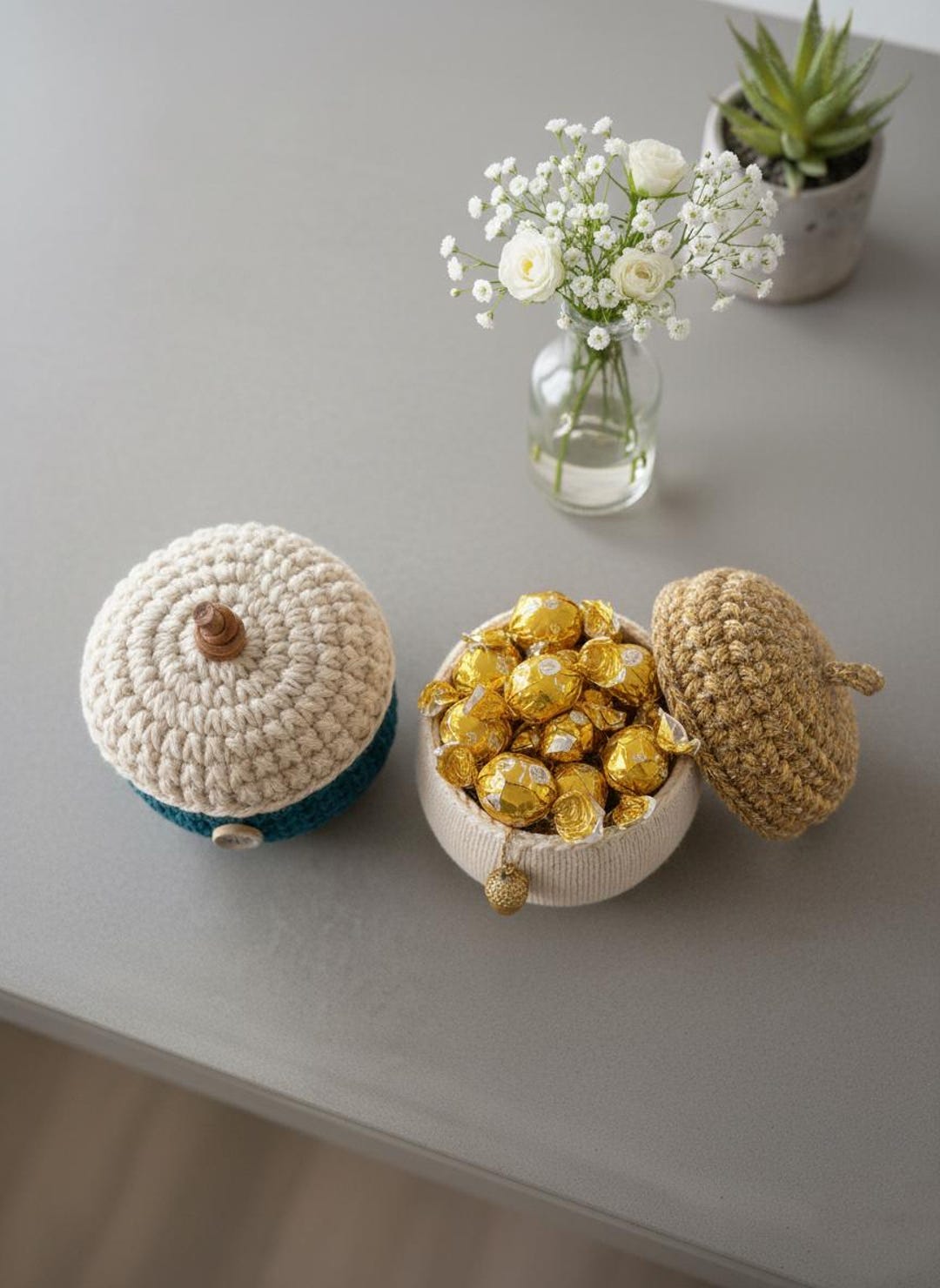 Crochet Acorn Basket Pattern: Fall Decor Storage (digital Download) - Etsy