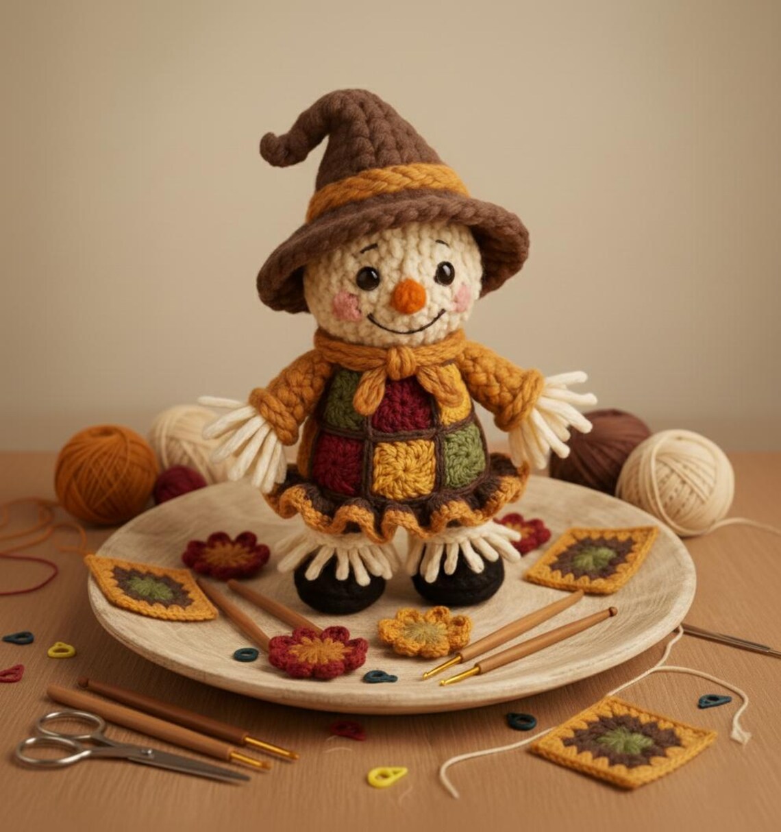 Amigurumi Scarecrow Crochet Pattern – Spooky Season Plush Toy ...