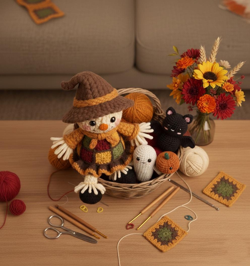 Amigurumi Scarecrow Crochet Pattern – Spooky Season Plush Toy ...