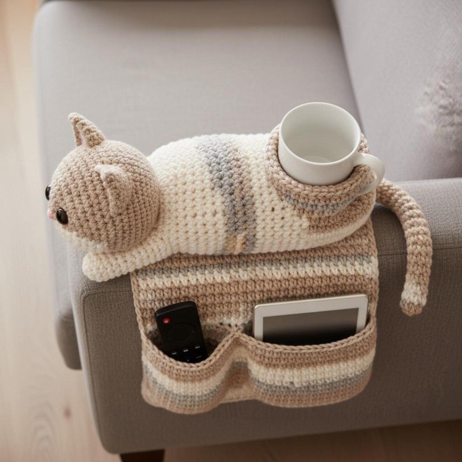 Crochet Cat Sofa Organizer Pattern: Stuffed Animal PDF (digital ...