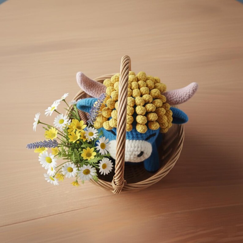 Crochet Highland Cow Amigurumi Pattern: Stuffed Animal (digital ...