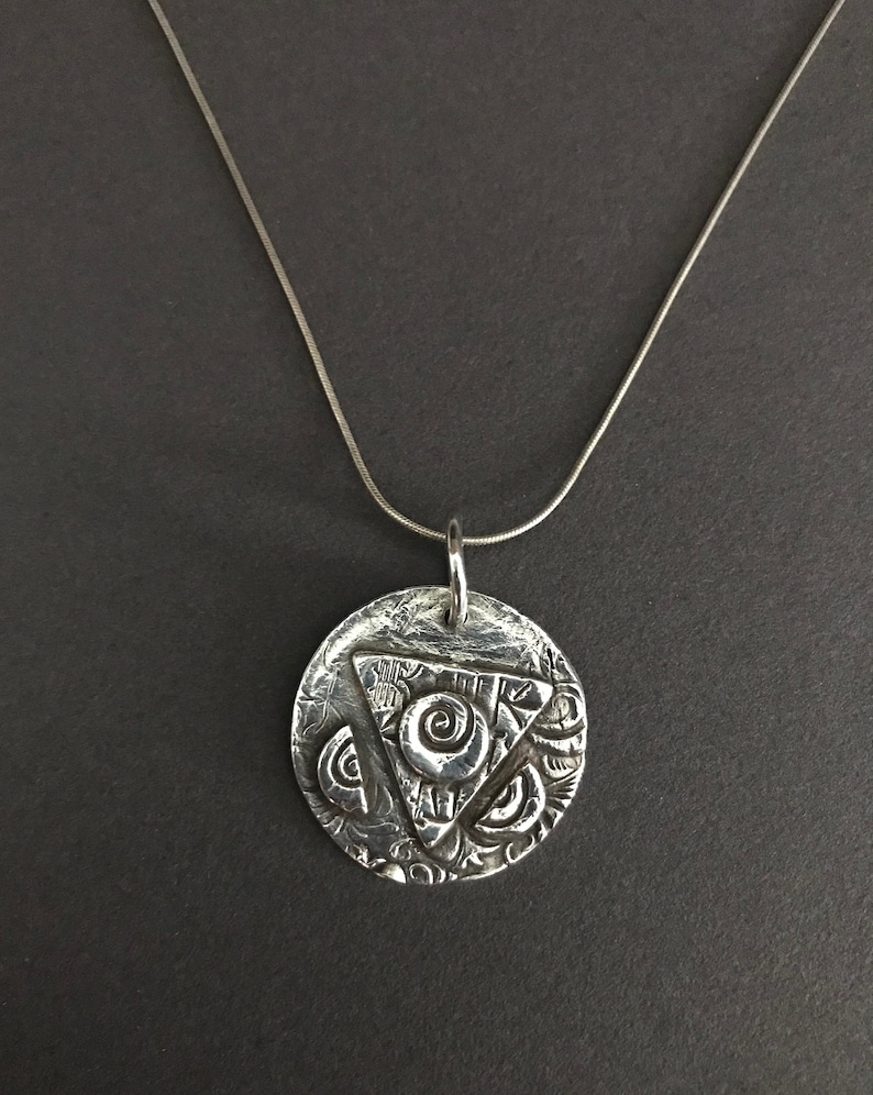 Pendentif en argent massif design original Cadeau pour elle - Etsy France