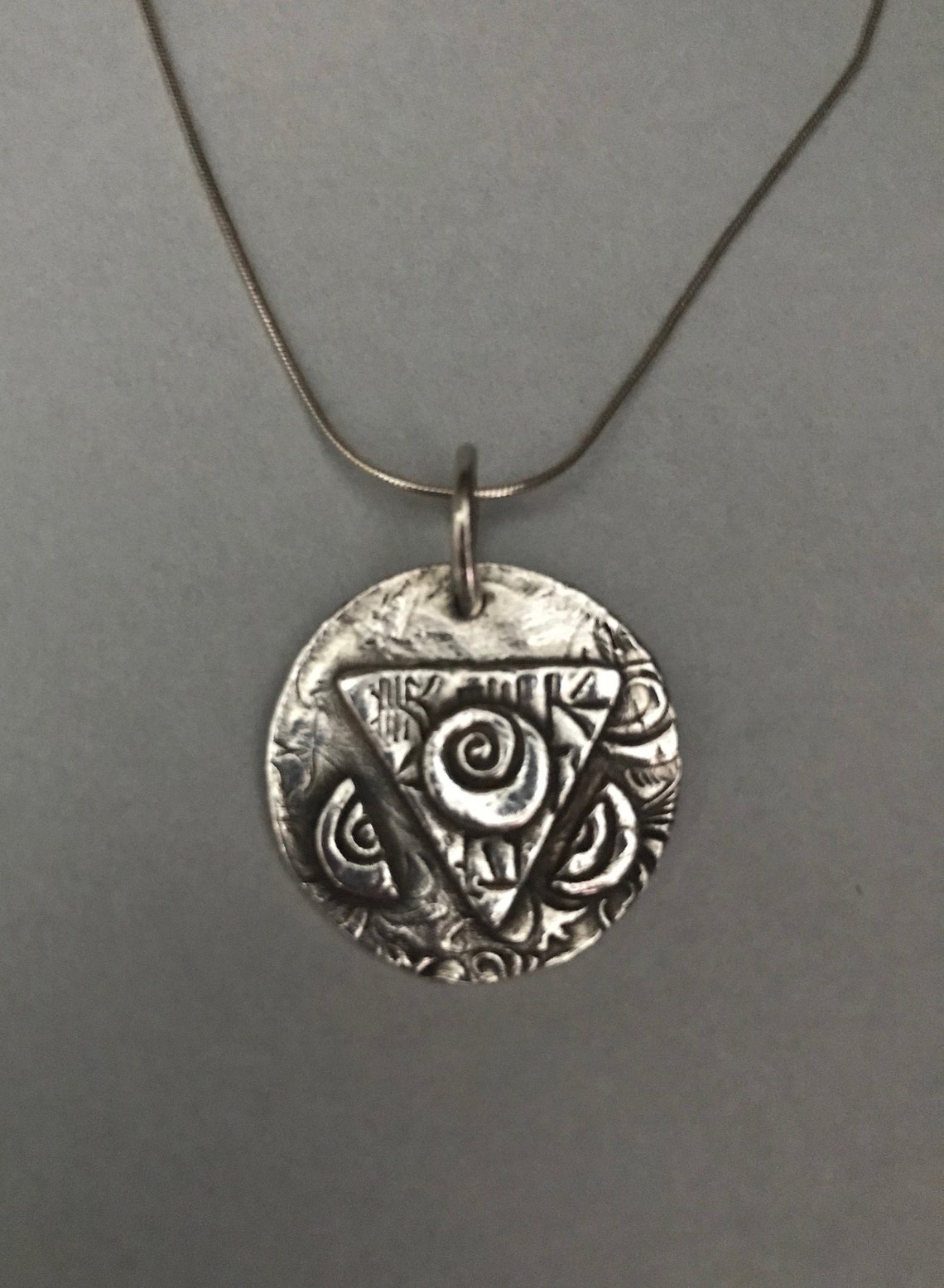 Pendentif en argent massif design original Cadeau pour elle - Etsy France