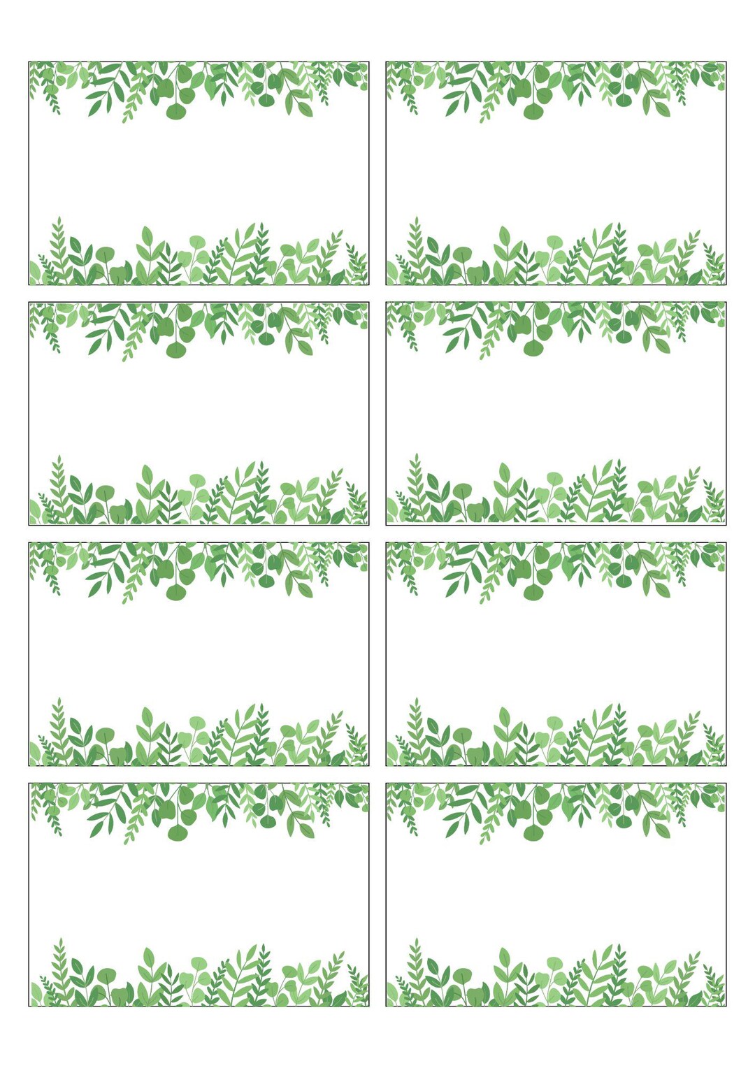 Greenery Labels - Etsy