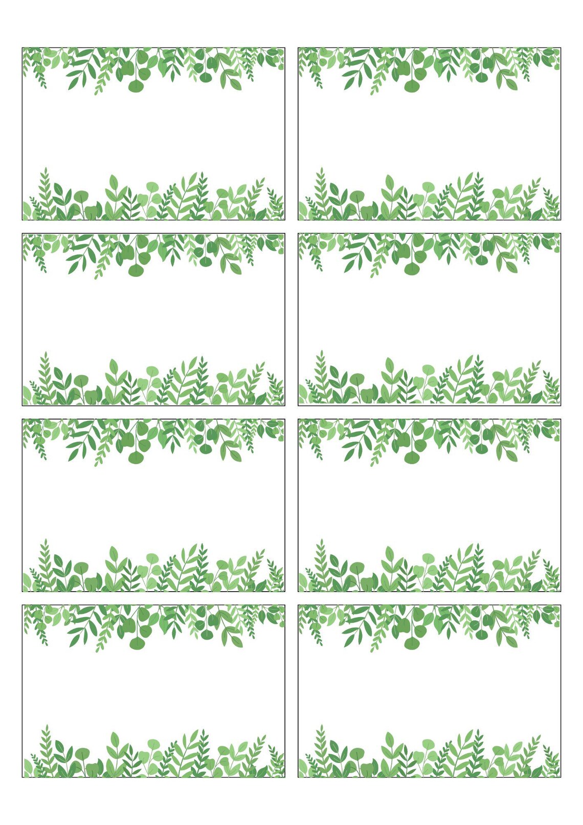 Greenery Labels - Etsy