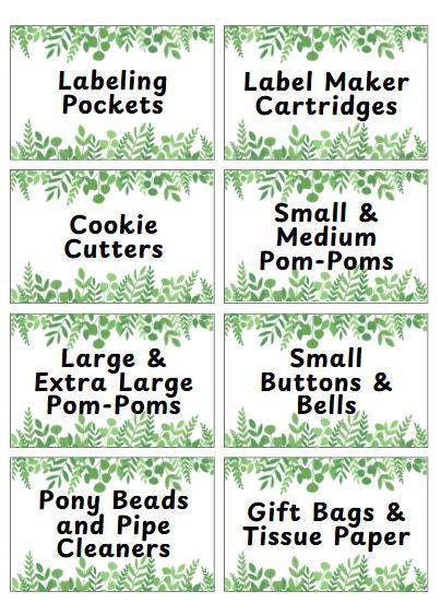 Greenery Labels - Etsy