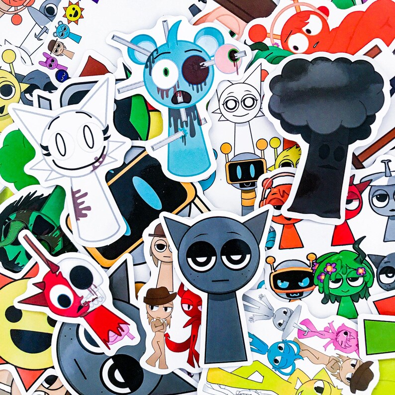 50 Random Sprunk-i Game Stickers, Cartoon Gaming Stickers,gifts for ...