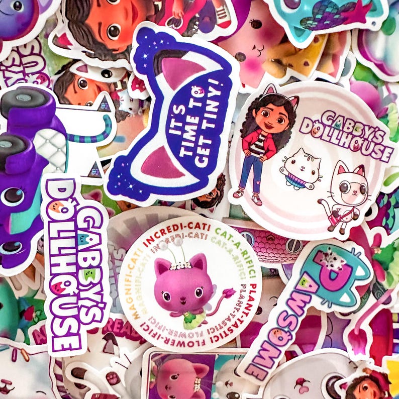 50pcs Gabby's Dollhouse Stickers Pack, Cartoon Stickers, Cute Character ...