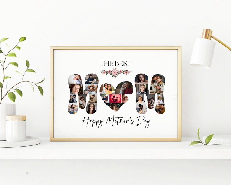 DIGITAL Mother's Day Photo Collage, Birthday Gift for Mom, Present for ...