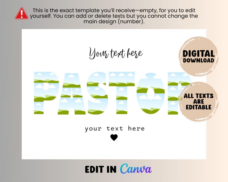 Pastor Photo Collage Template, Appreciation Gift, Church Group Gifts ...