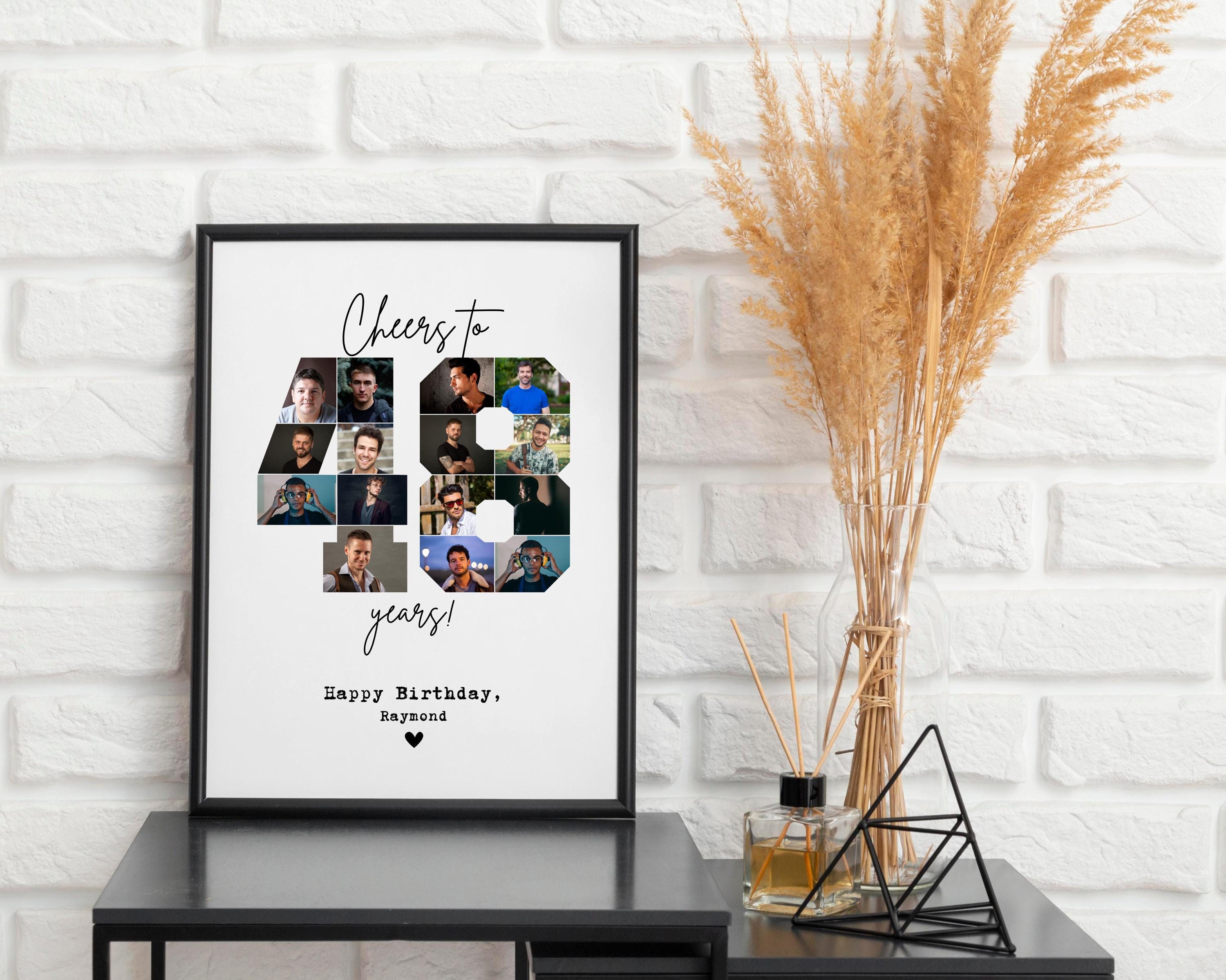 DIGITAL 48th Birthday Anniversary Photo Collage Template Gift for Him ...