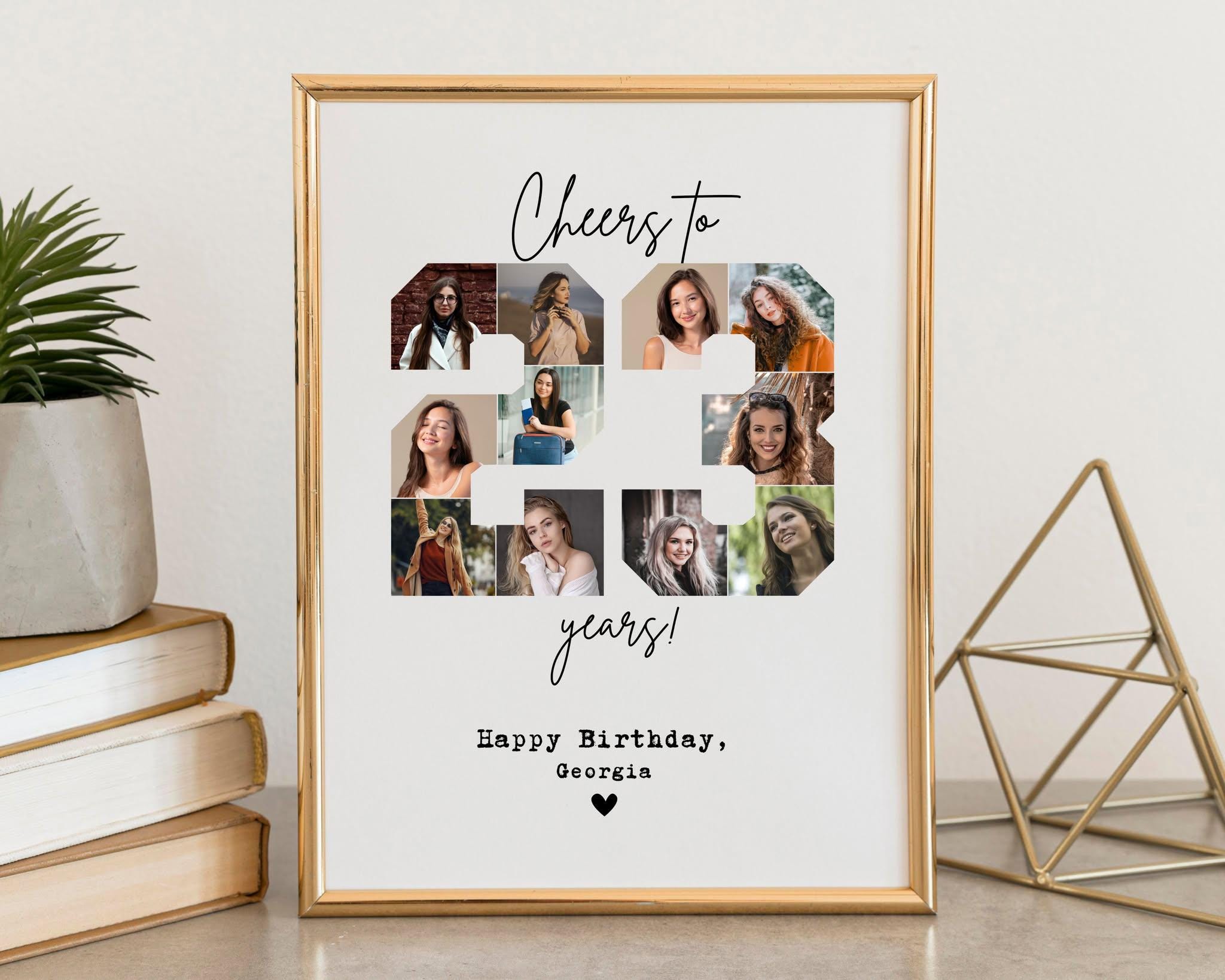 DIGITAL 23rd Birthday Anniversary Photo Collage Template, 23 Years Gift ...