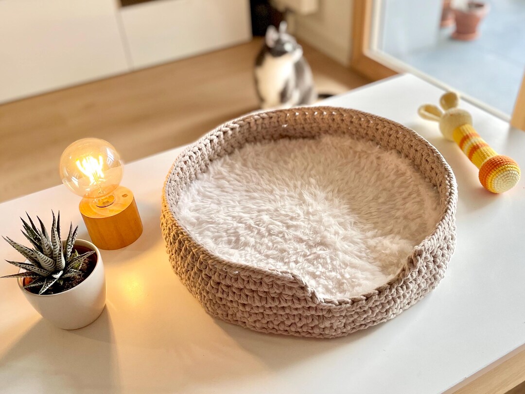 Cozy Crochet Cat Basket Pattern | Beginners & Eco-friendly - Etsy