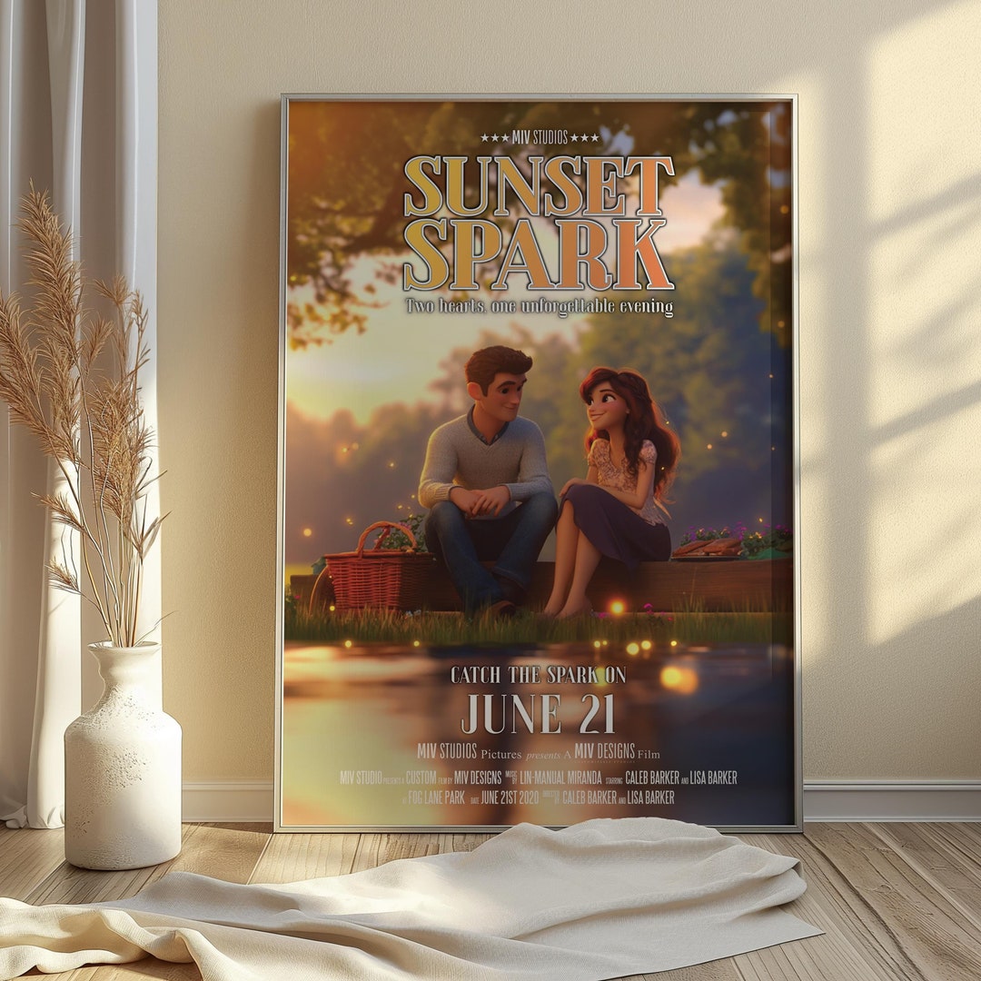 Custom Disney Pixar Inspired Movie Poster Custom Illustration With ...