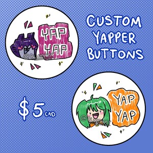 Customizable Pinback 37mm Button Yap Meme - Etsy