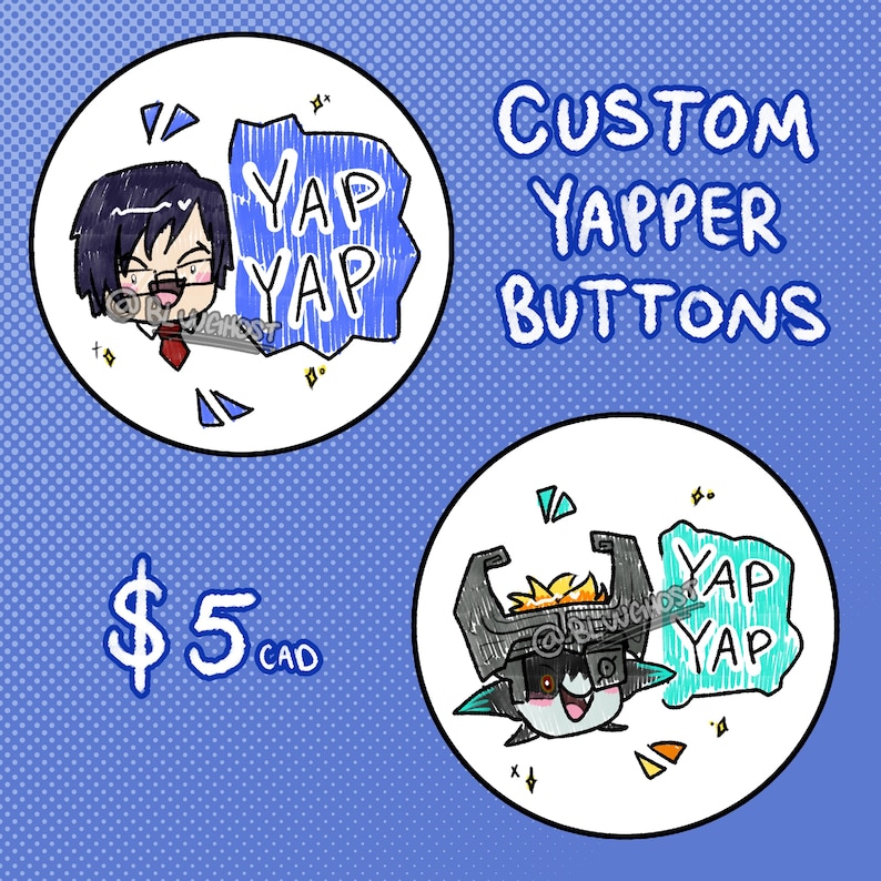 Customizable Pinback 37mm Button Yap Meme - Etsy