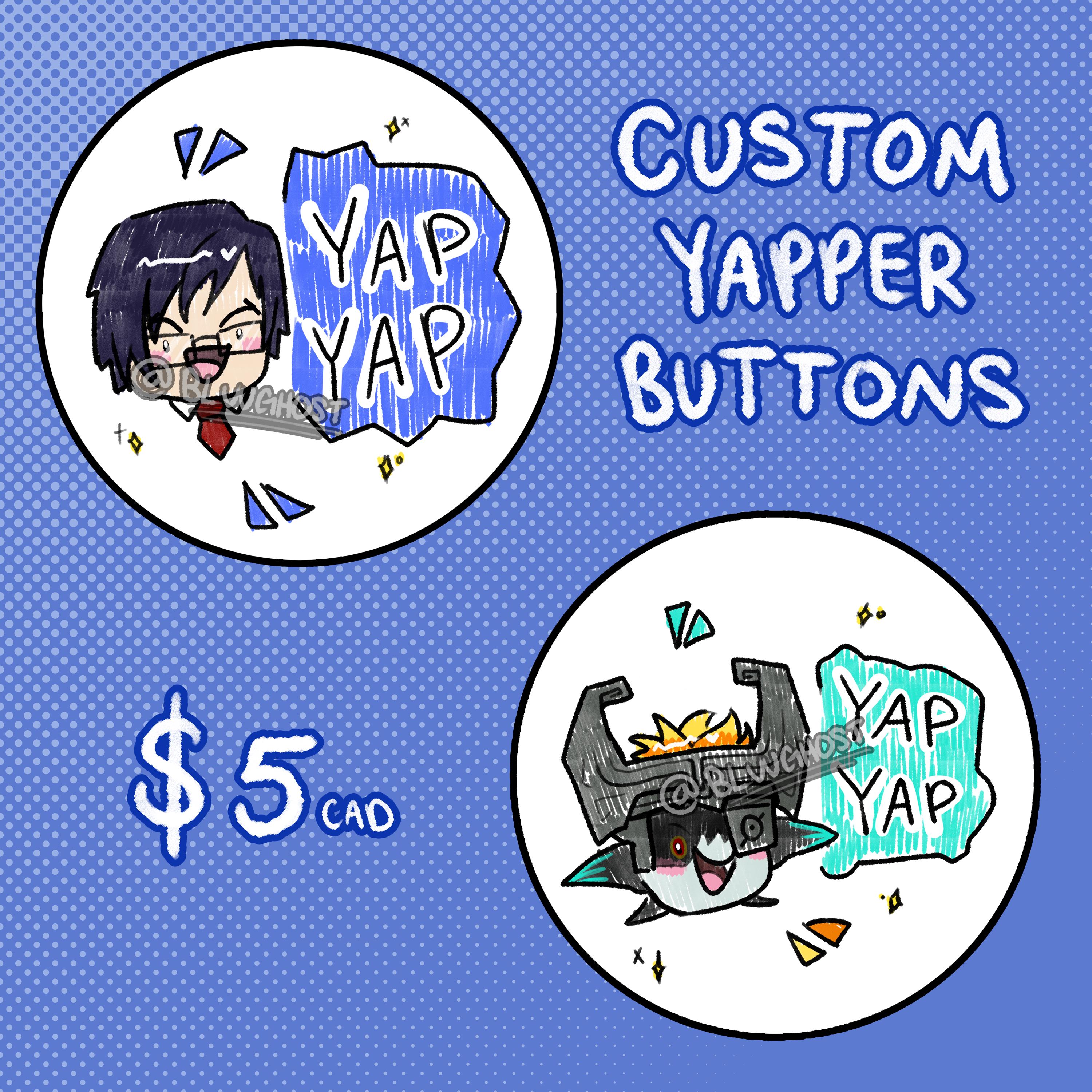 Customizable Pinback 37mm Button Yap Meme - Etsy