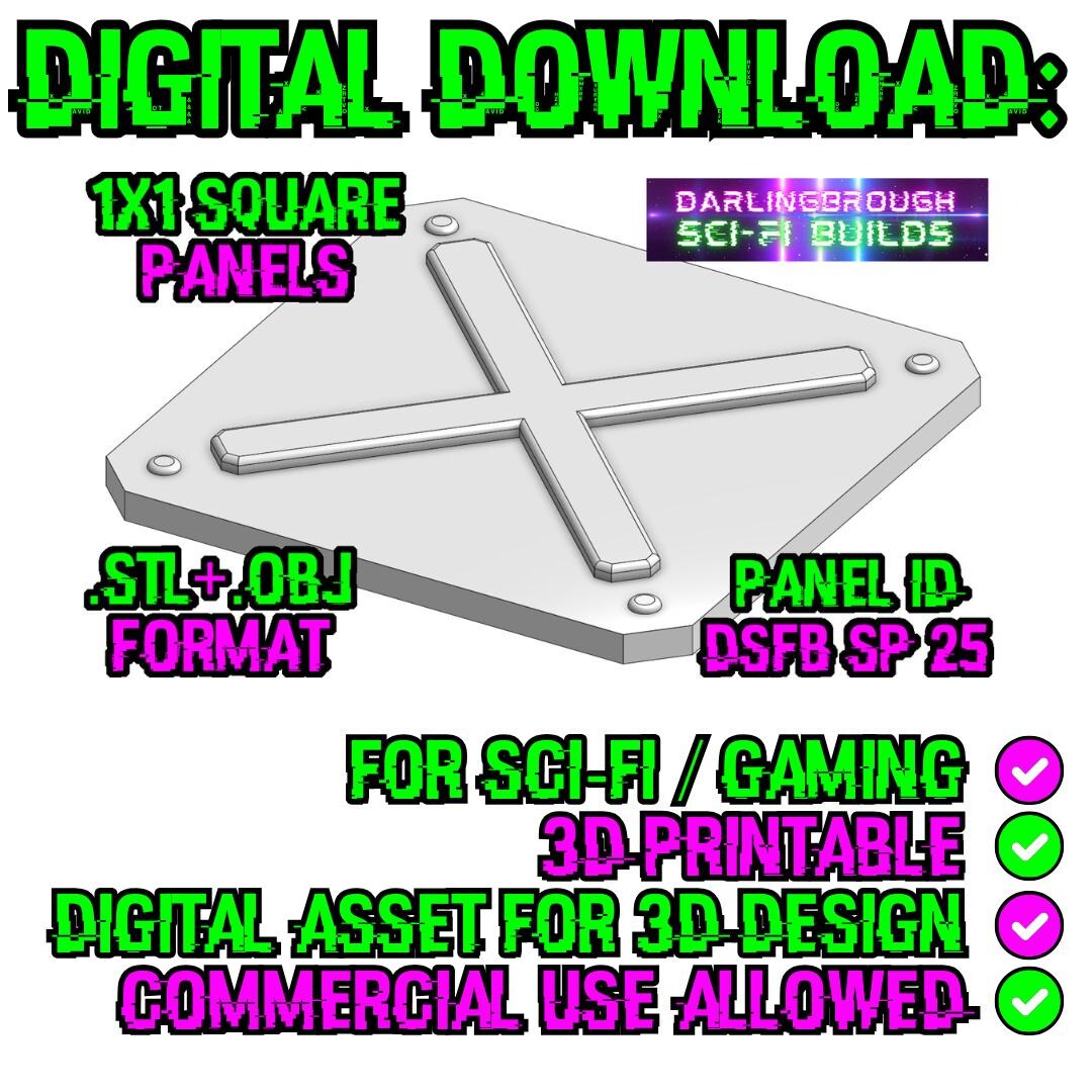 1x1 Panel 25 - Digital Asset for Use in Sci-fi / Gaming / More! - Etsy