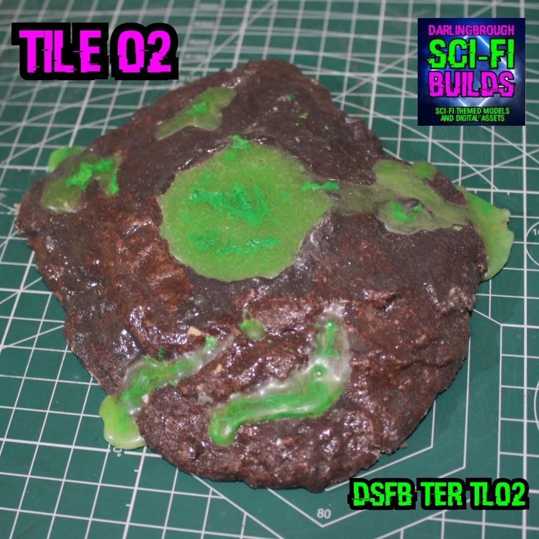Toxic Waste Muddy Crater TILE 02 - Diorama / Scenery / Model Terrain ...