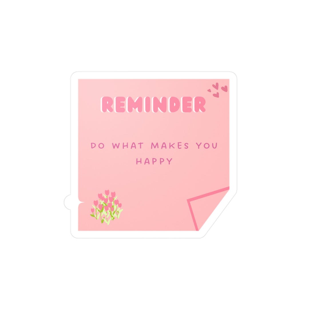 Cheerful Reminder Vinyl Decals - Motivational Stickers for Home, Office ...