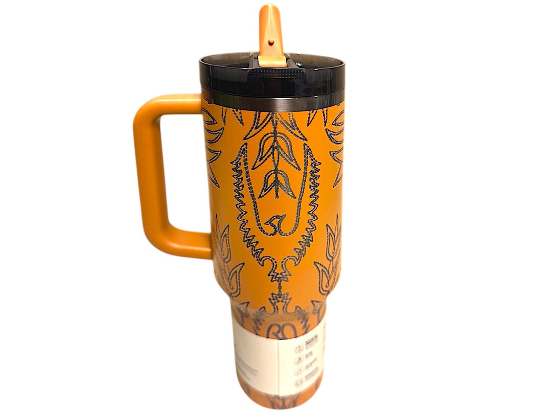 Custom Made - Laser Engraved Boot Pattern, Tumbler 40oz - Thousands of ...
