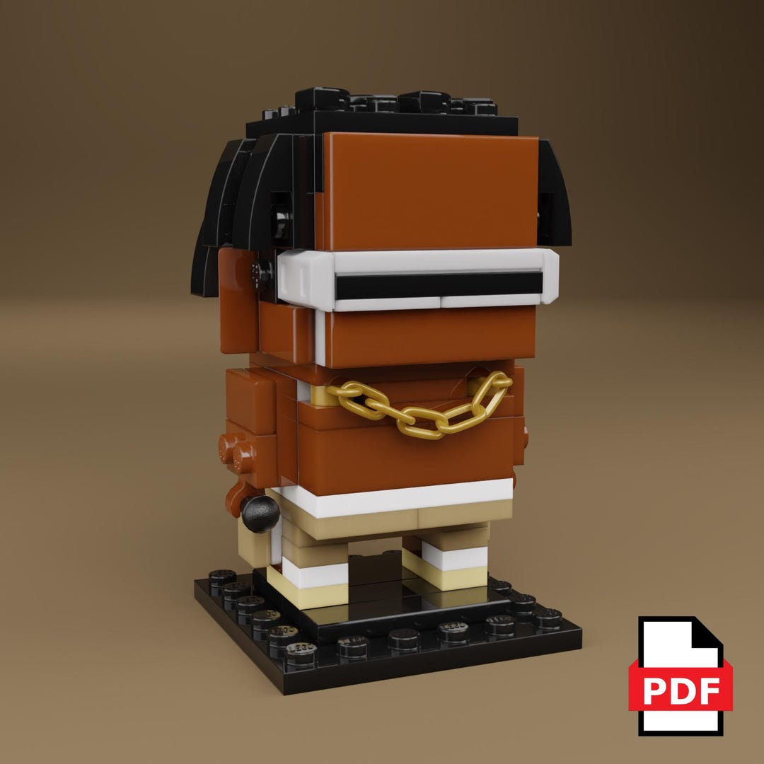 Rapper Scott Custom LEGO Brickheadz PDF Instructions - Etsy