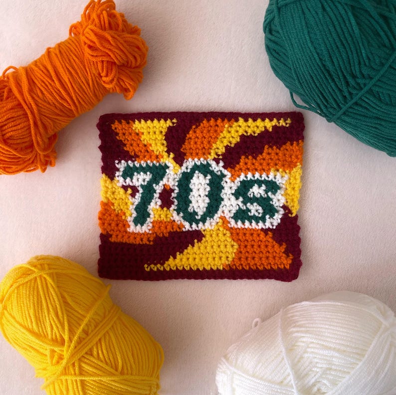 70s Vibes Trio Crochet Pattern | Mini Tapestries (PDF Download) - Etsy