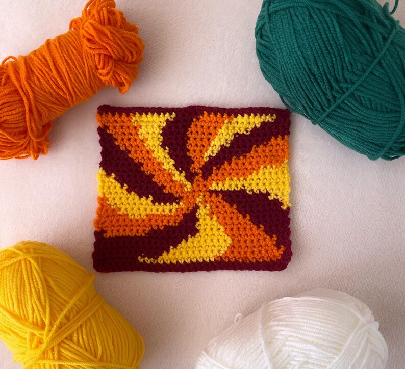 70s Vibes Trio Crochet Pattern | Mini Tapestries (PDF Download) - Etsy