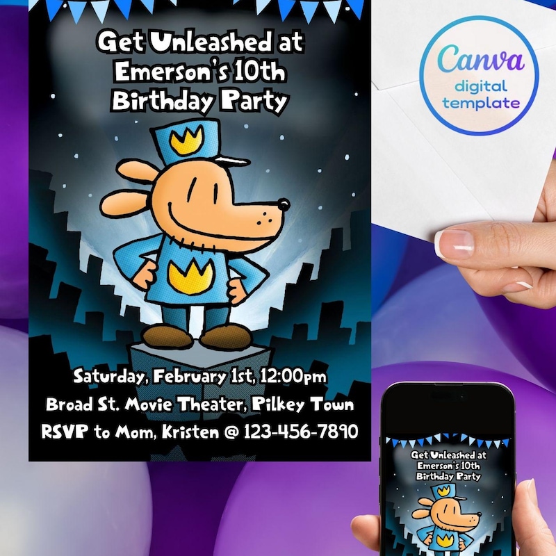 Dogman Invitations - Etsy