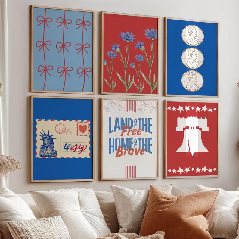 Digital Prints, 4th of July Decor, Patriotic Prints, Set of 20 ...