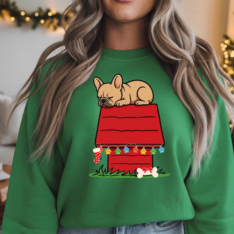 Retro Frenchie Christmas PNG, Dog Lover’s Digital Download, Nostalgic ...
