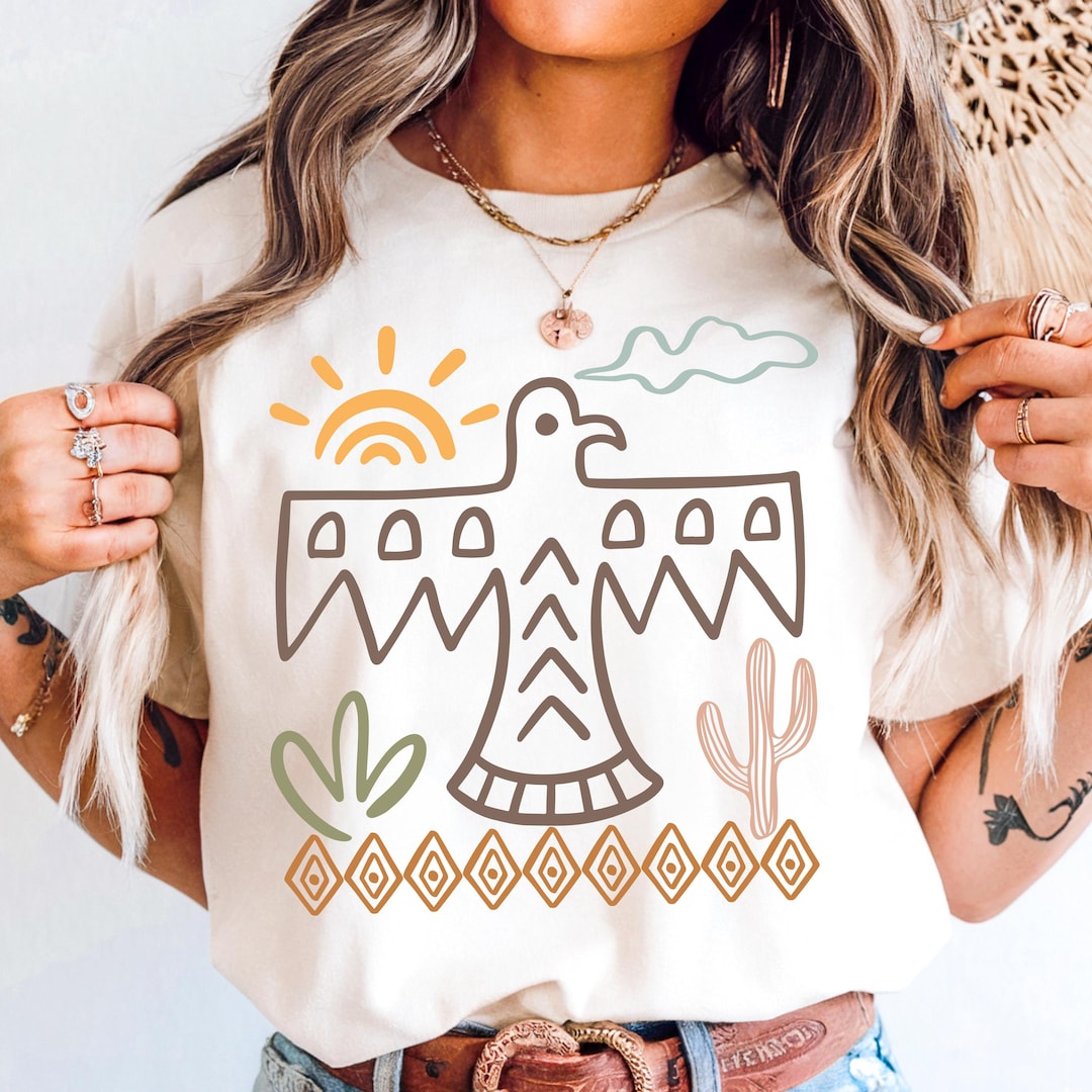 Southwestern Boho PNG, Thunderbird Desert Graphic PNG, Western Boho ...