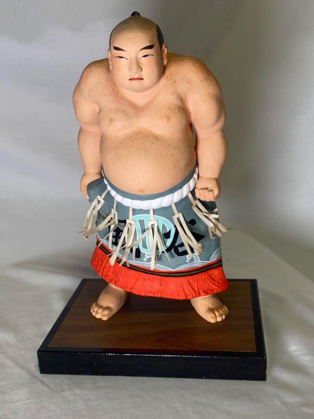 Vintage Sumo Wresler Sendai Tsutsumi Pottery Doll tanikaze From Japan ...