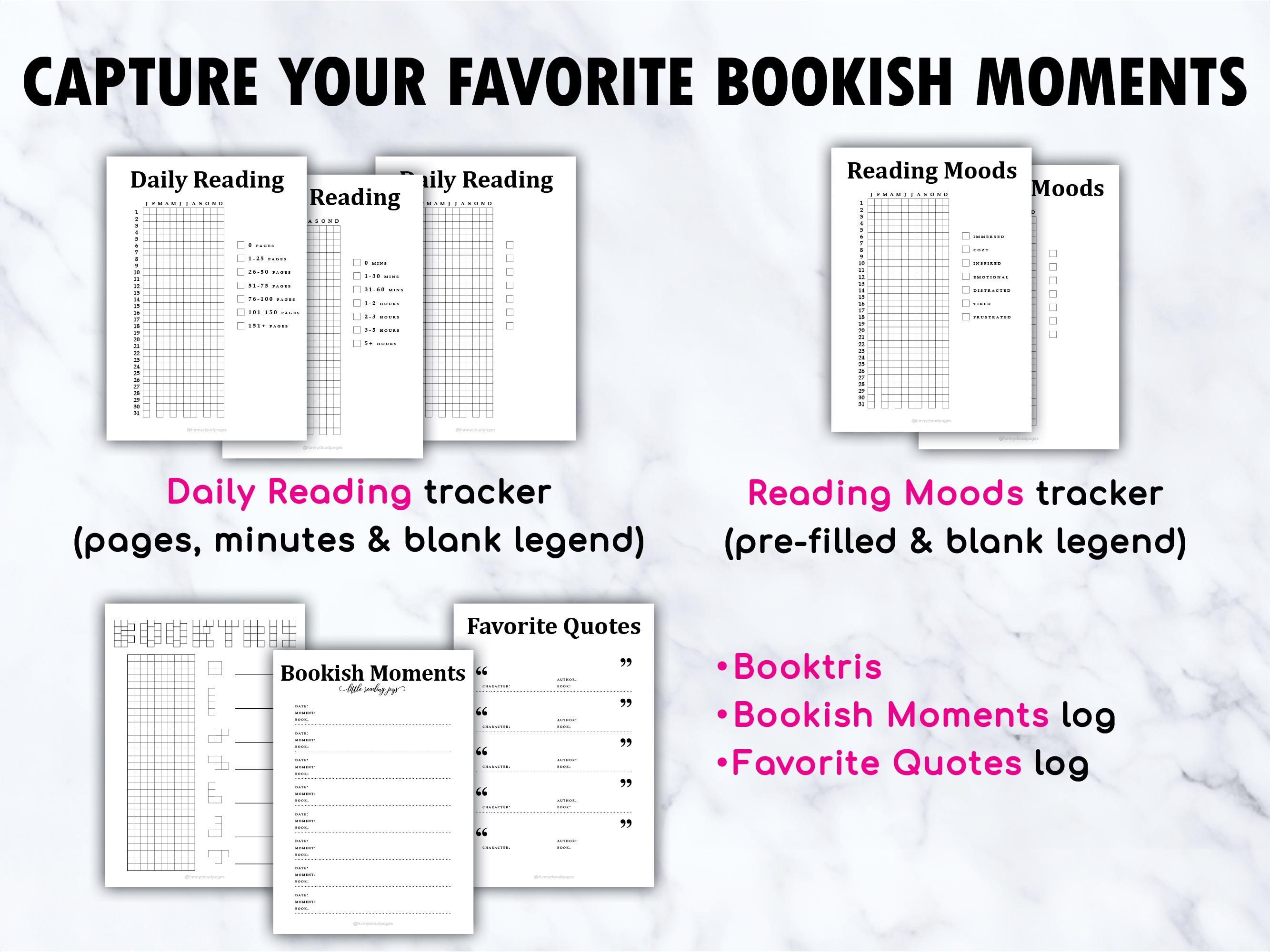 Printable Reading Journal: Whimsical Bookshop Theme (digital Download ...